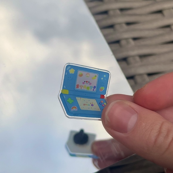 Other | Colorful Blue Indie Console Pin | Poshmark